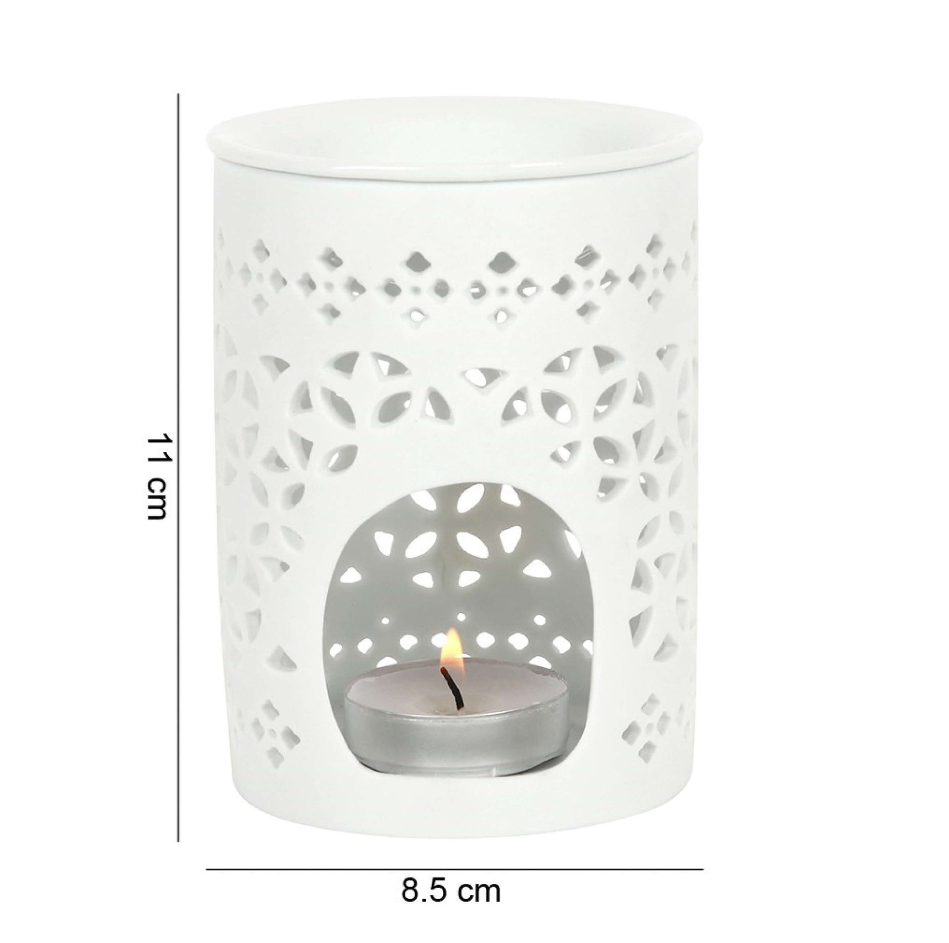 CHANTIC: Wax & Oil burner, white cut out pattern – Chantic Home